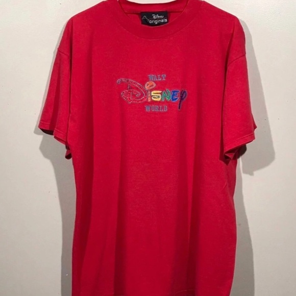 Disney | Shirts | Red Walt Disney Graphic Tshirt | Poshmark